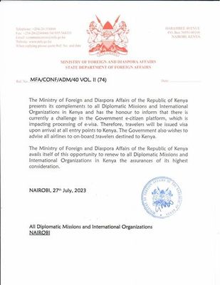 ATTA :: Kenya Government E-Visa processing